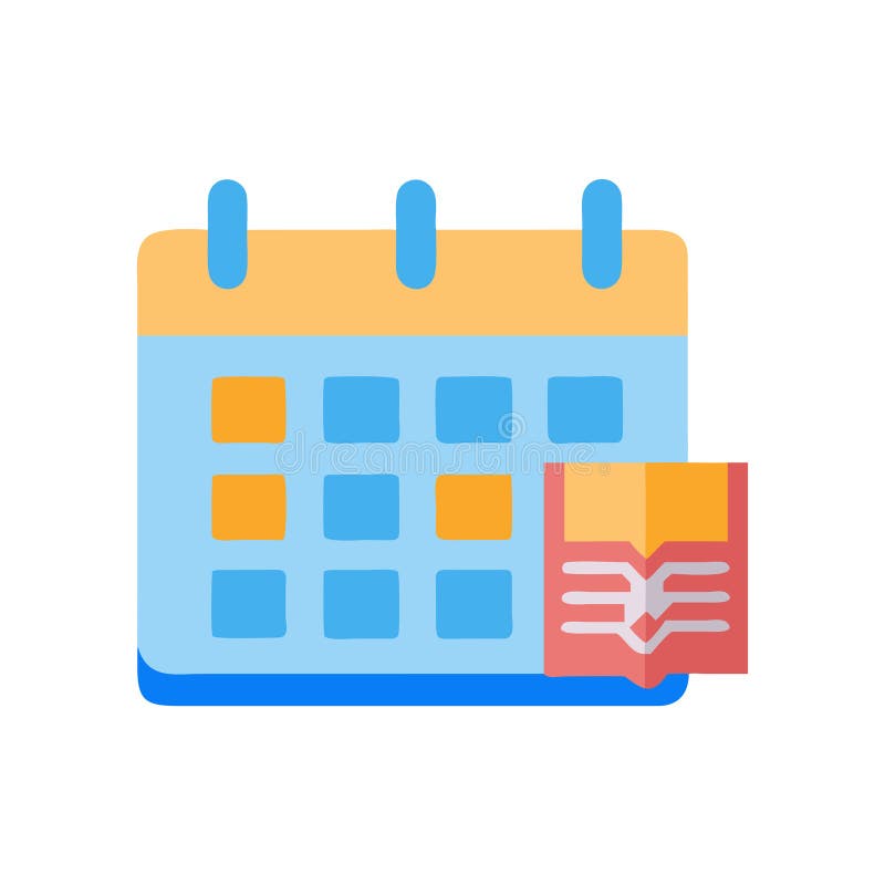 Icon for Educational Study Calendars Stock Vector - Illustration of ...