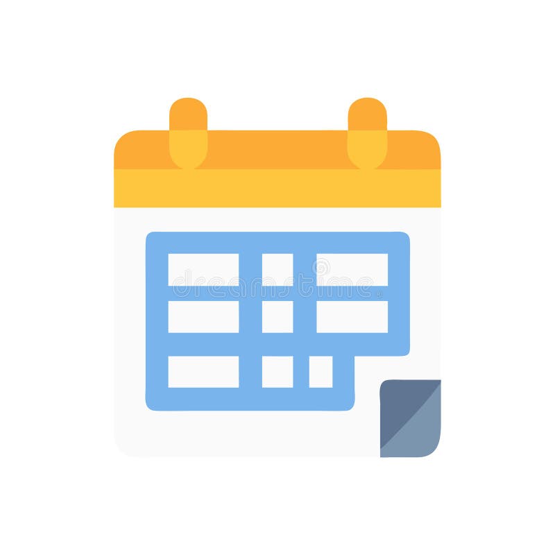 Icon for Educational Wall Calendars Stock Vector - Illustration of line ...