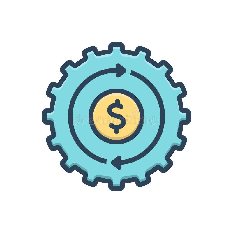 Color Illustration Icon for Effectively, Successfully and Capacity ...