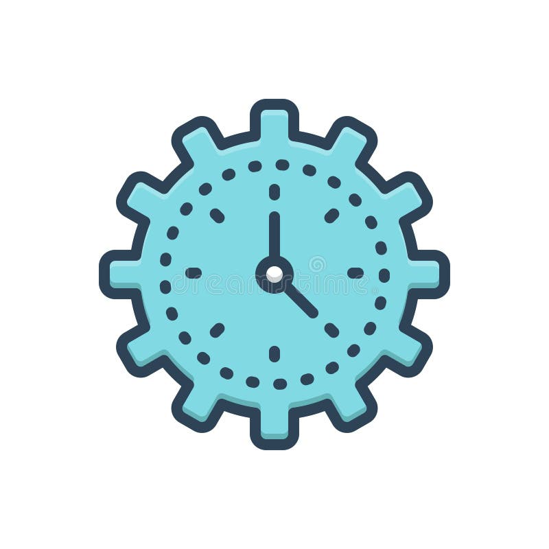 Color Illustration Icon for Efficiency, Time and Management Stock ...