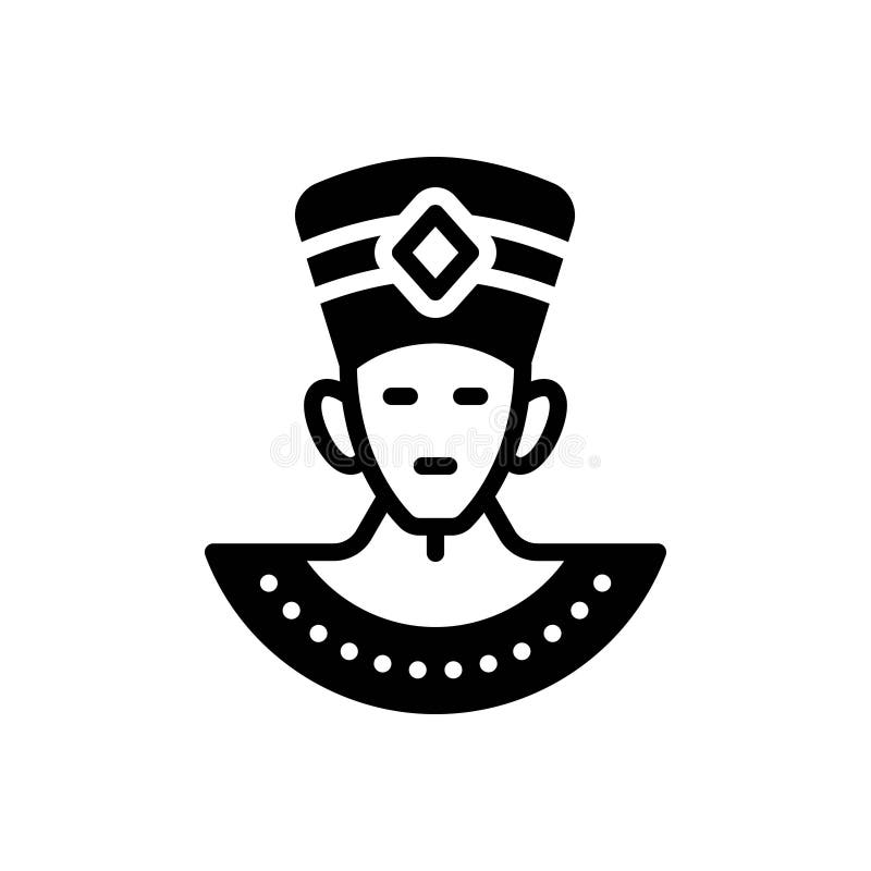 Black Solid Icon for Egyptian, Cleopatra and Pharaoh Stock Vector ...