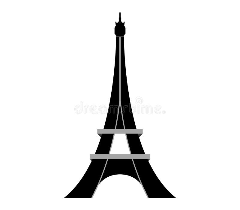 Icon Eiffel Tower Illustrated Stock Illustration - Illustration of ...