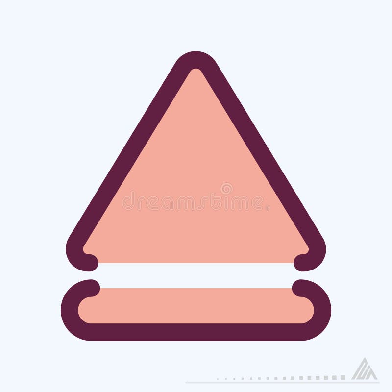 Icon Eject - Color Line Cut Style Stock Vector - Illustration of modern ...