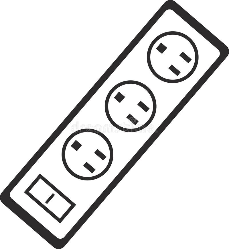 The Icon of the Electric Power Extension Cord. Stock Vector ...