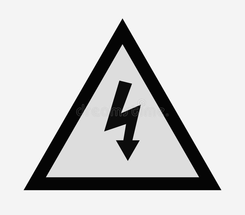 Icon Electrical Warning Sign Illustrated Stock Illustration ...