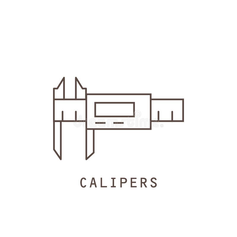 Icon electronic calipers. stock vector. Illustration of isolated - 82187244