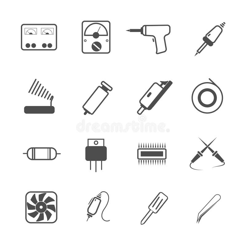 Icon Electronic Repair Tool Stock Vector - Illustration of vector ...