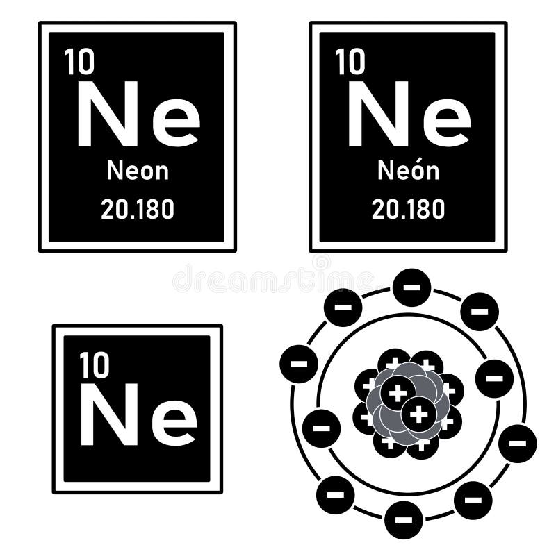 Element Neon from the Periodic Table Stock Illustration - Illustration ...