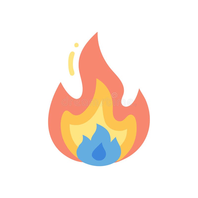 Icon of Elemental Fire for Magical Arts Stock Vector - Illustration of ...