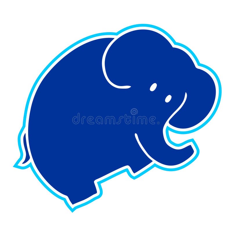 Funny elephant in toilet stock vector. Illustration of creative - 58660535