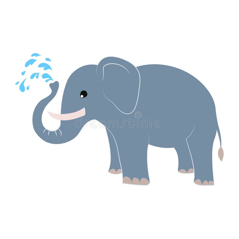 Color Icon for Elephant, Herbivorous and Trunk Stock Illustration ...