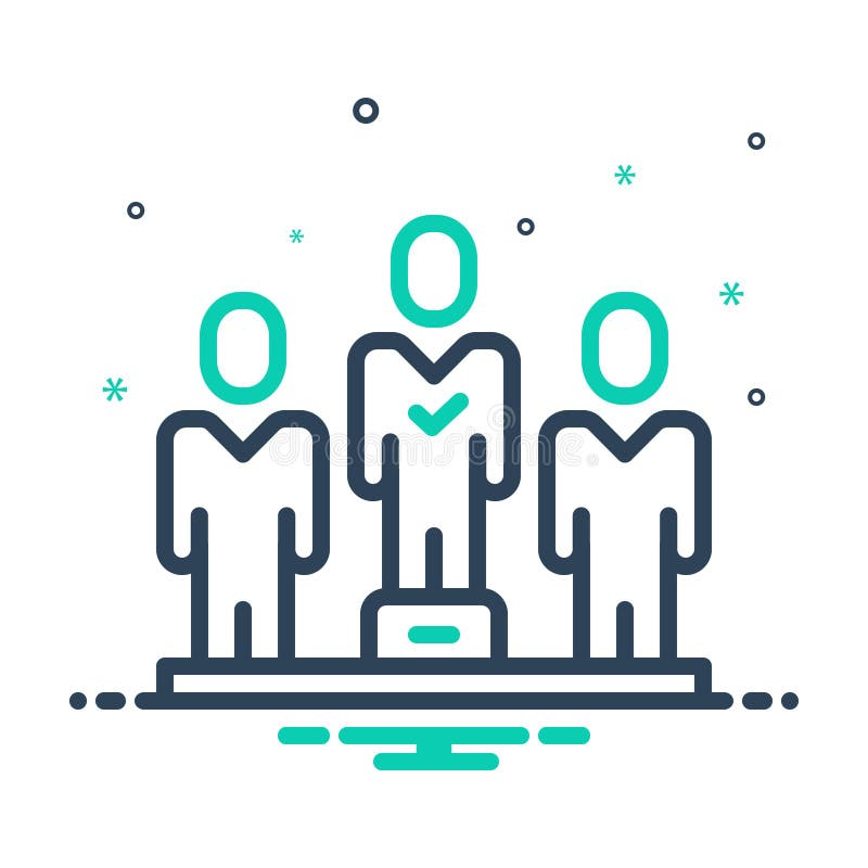 Mix Icon for Eligibility, Competence and Suitability Stock Illustration ...