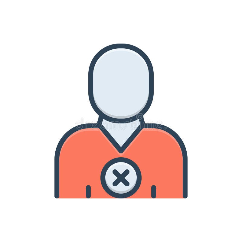 Color Illustration Icon for Eliminate, Forbidden and People Stock ...