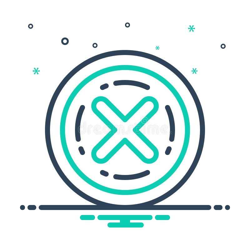 Mix Icon for Elimination, Riddance and Delete Stock Vector ...