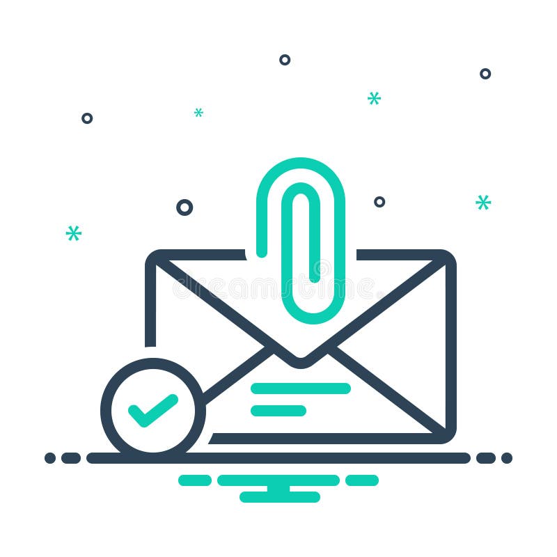 Email Attachment Isolated Vector Icon that Can Be Easily Modified or ...