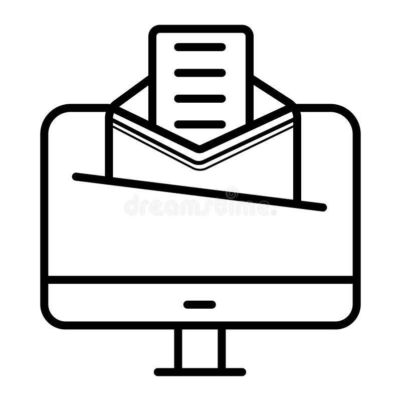Icon Email Desktop Vector Illustration Stock Vector - Illustration of ...