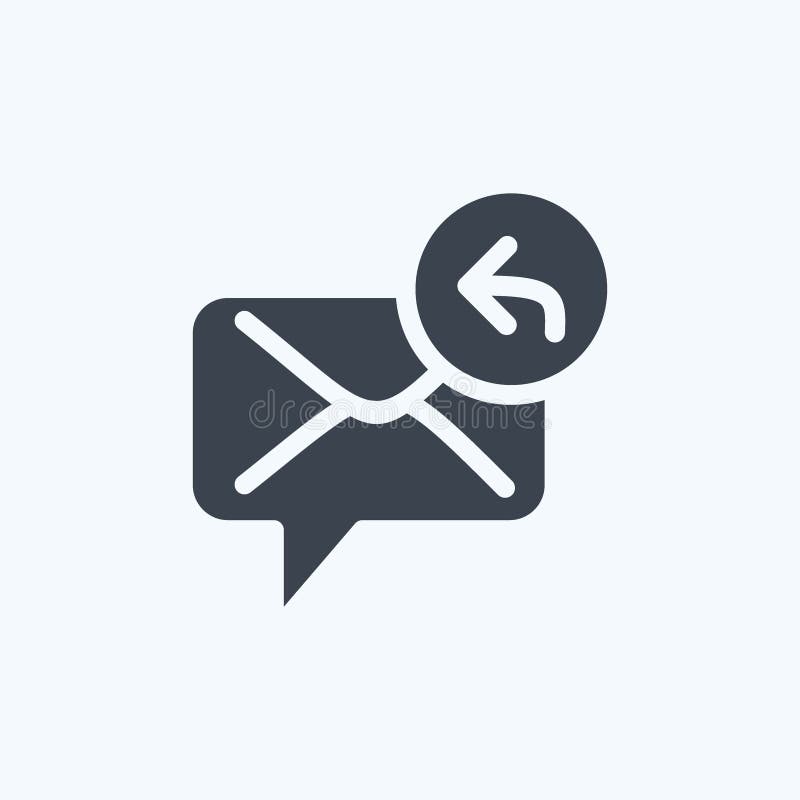 Icon Email Replay. Suitable for Feedback Symbol. Glyph Style. Simple ...