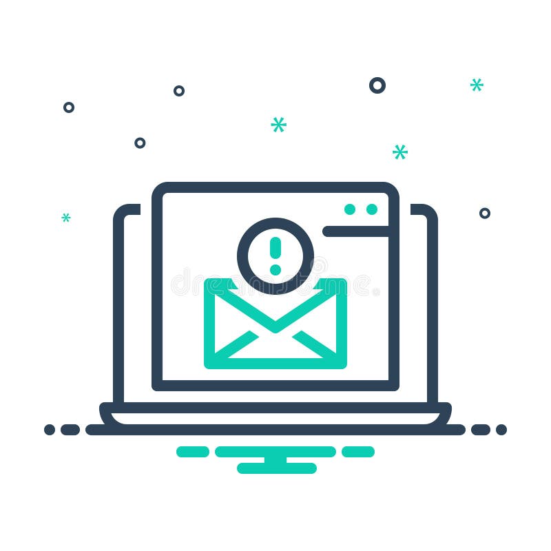 Email Virus 3d Rendering Isometric Icon. Stock Vector - Illustration of ...