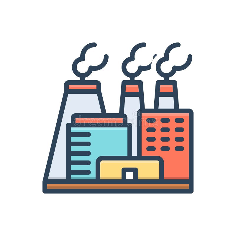 Color Illustration Icon for Emissions, Carbon and Smoke Stock Vector ...