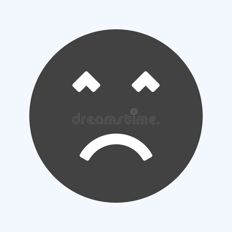 Icon Emoticon Angry Face. Suitable for Emoticon Symbol. Glyph Style ...