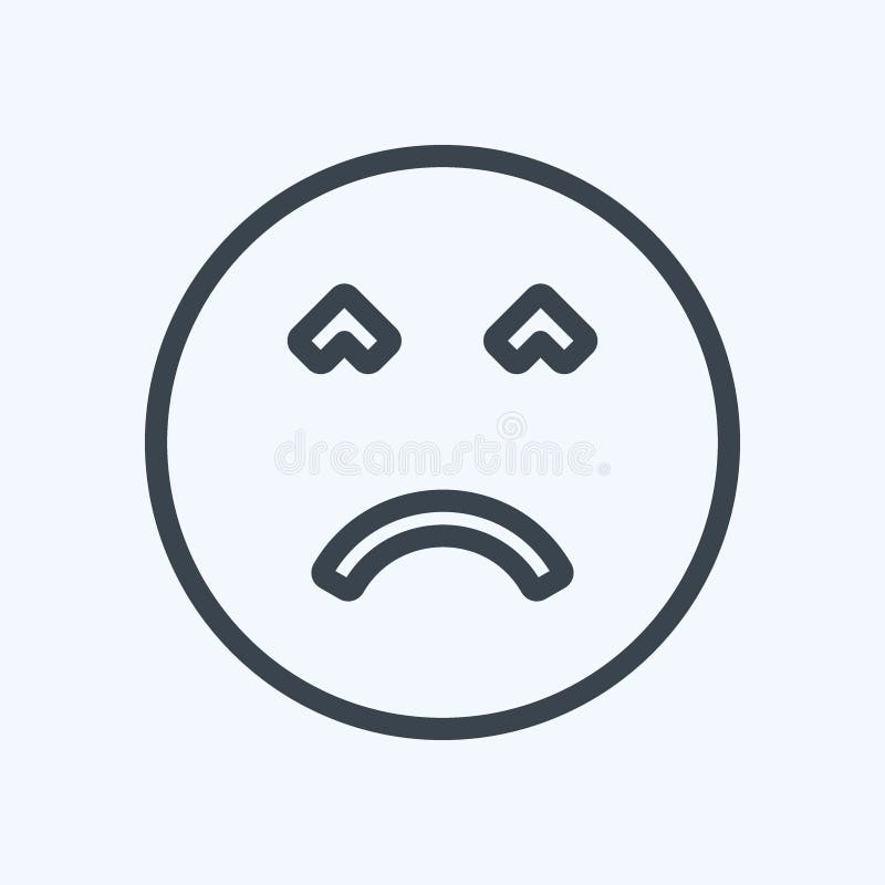 Icon Emoticon Angry Face. Suitable for Emoticon Symbol. Line Style ...