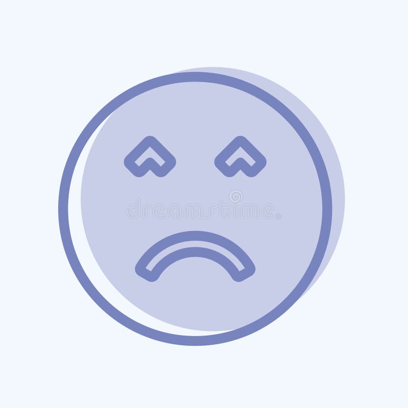 Icon Emoticon Angry Face. Suitable for Emoticon Symbol. Two Tone Style ...