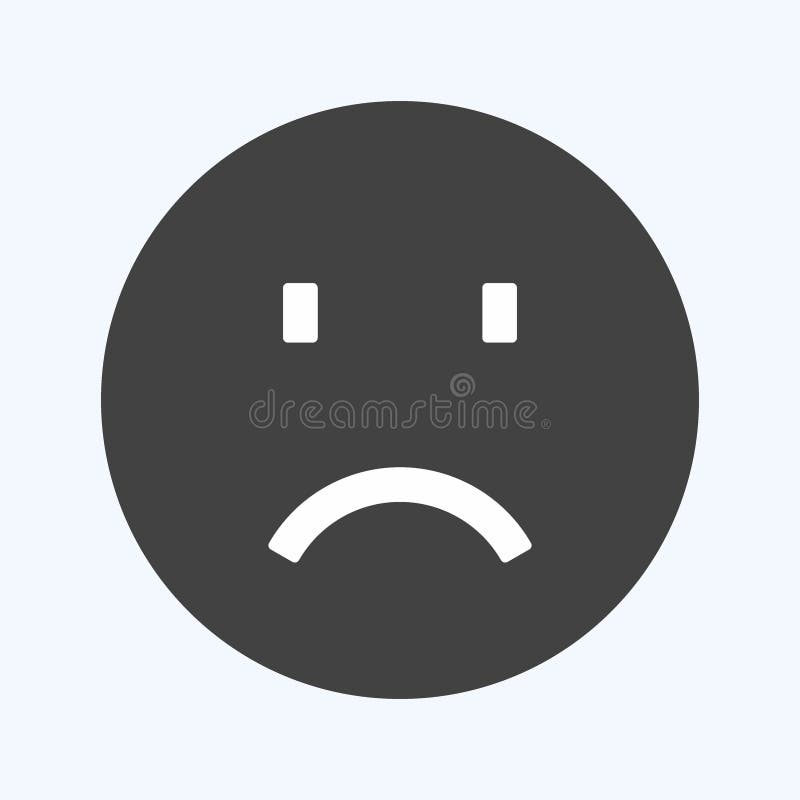 Icon Emoticon Sadness. Suitable for Emoticon Symbol. Glyph Style ...