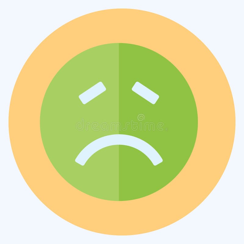 Icon Emoticon Sick. Suitable for Emoticon Symbol. Flat Style. Simple ...