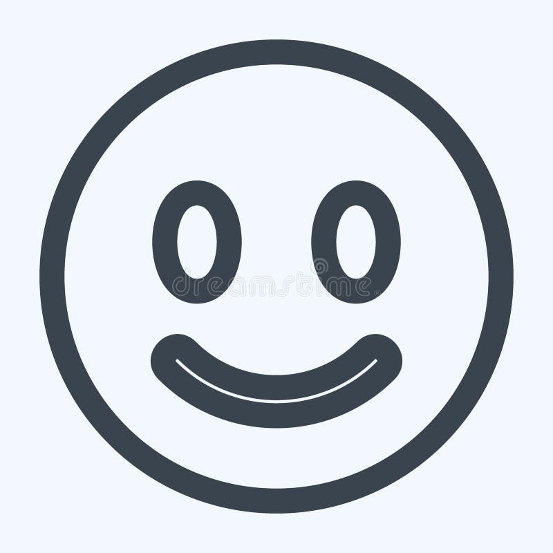 Icon Emoticon Smiley - Line Style Stock Vector - Illustration of ...