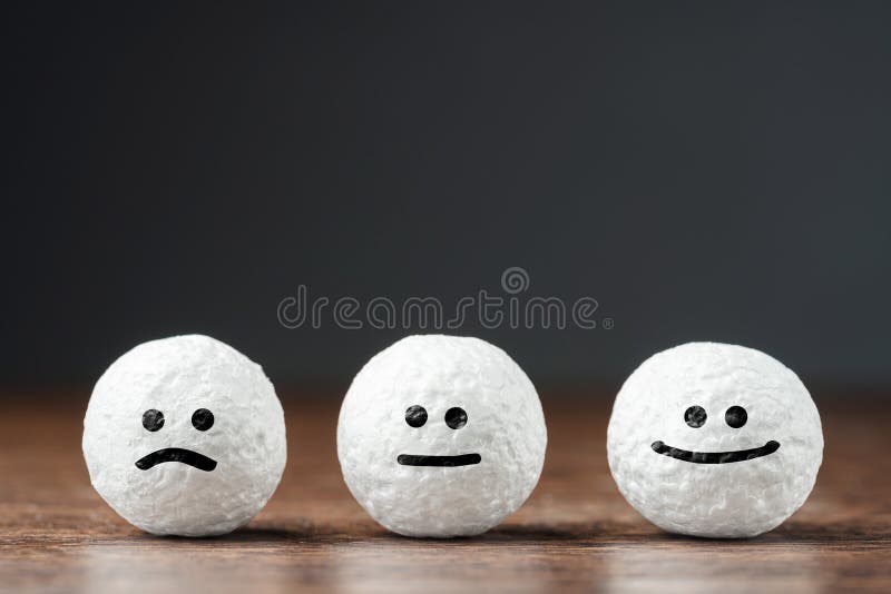 Icon Emotional Faces on Polystyrene Foam Balls Stock Image - Image of ...