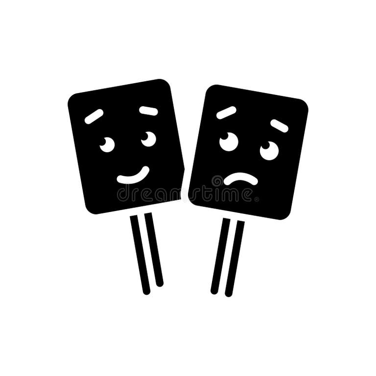 Black Solid Icon for Emotional, Sentimental and Mushy Stock Vector ...