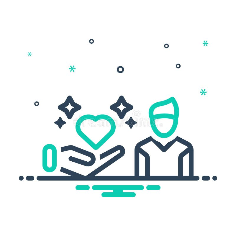 Mix Icon for Empathy, Sympathy and Heart Stock Vector - Illustration of ...