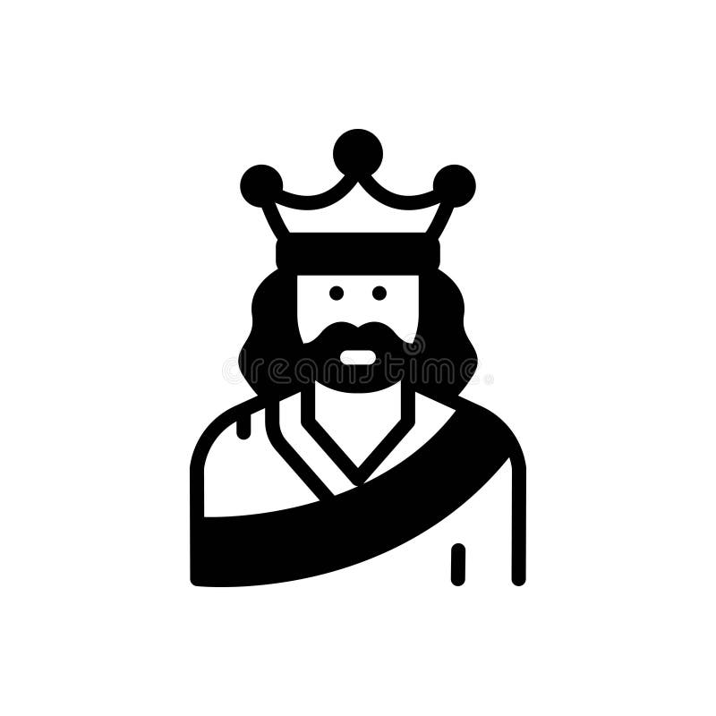 Black Solid Icon for Emperor, Monarch and Sultan Stock Vector ...