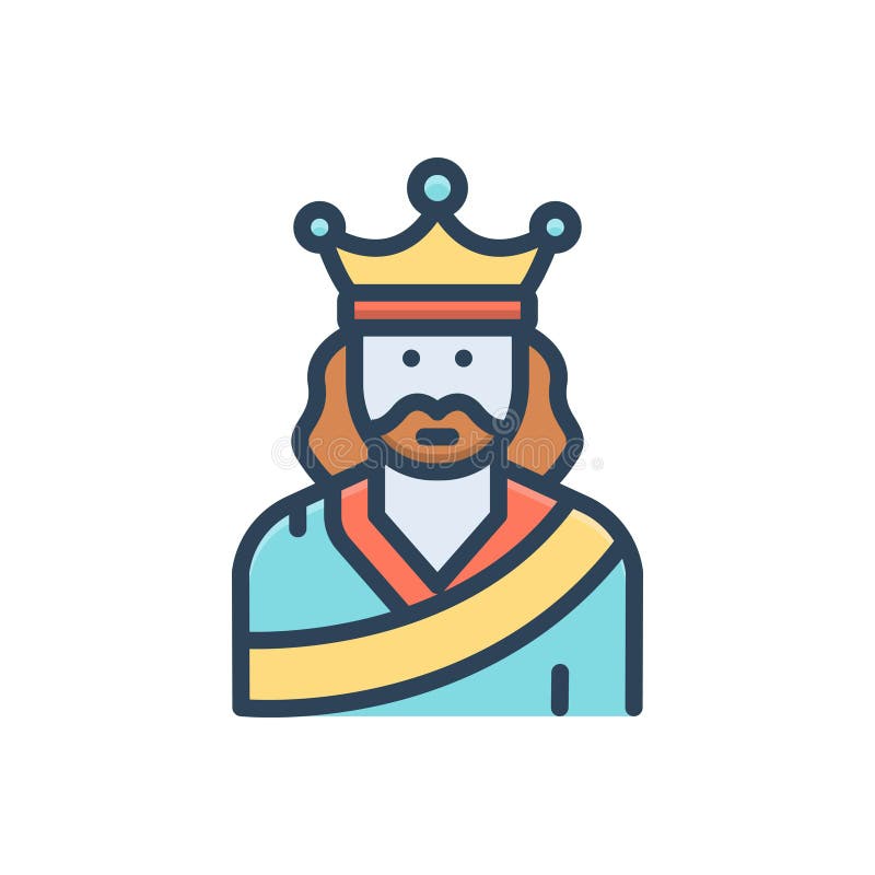 Color Illustration Icon for Emperor, Monarch and Sultan Stock ...
