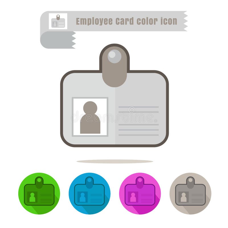Employee Card Vector Blank. Identification Card Template. White Blank ...