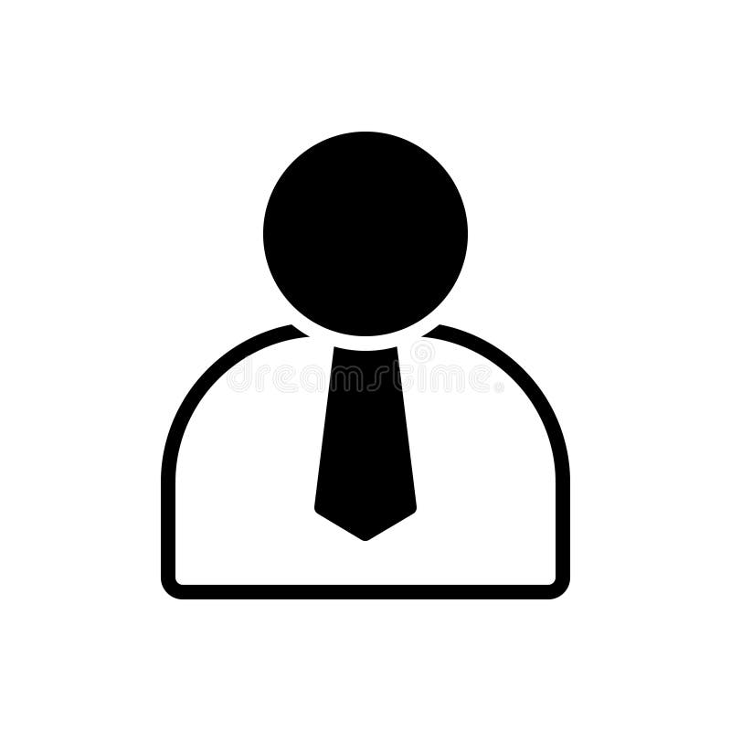 Black Solid Icon for Employee, Practician and Roustabout Stock ...