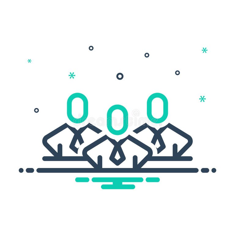 Mix Icon for Employee,. Practician and Worker Stock Vector ...