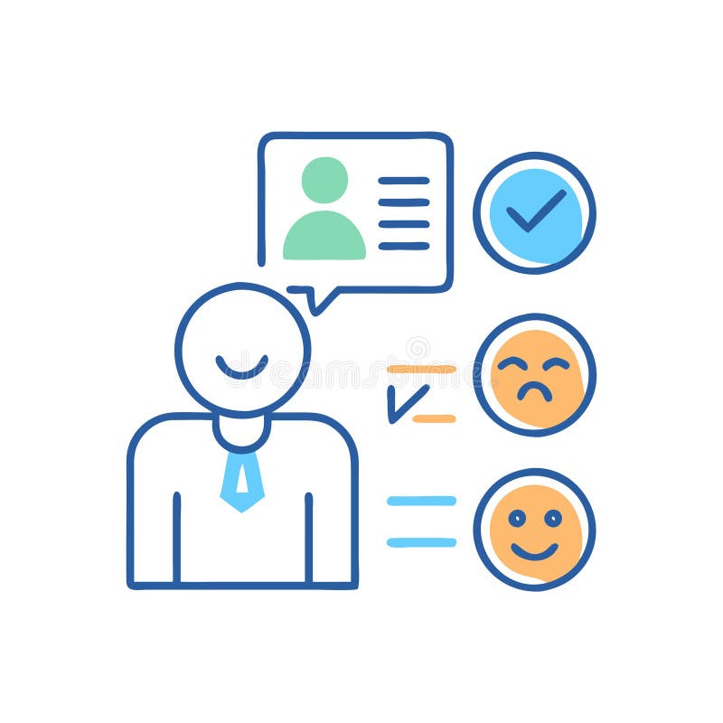 Icon for Employee Satisfaction Measurement Stock Vector - Illustration ...