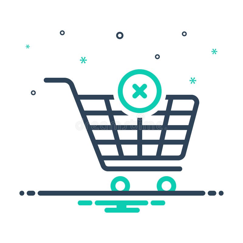 Mix Icon for Empty Cart, Empty and Basket Stock Vector - Illustration ...