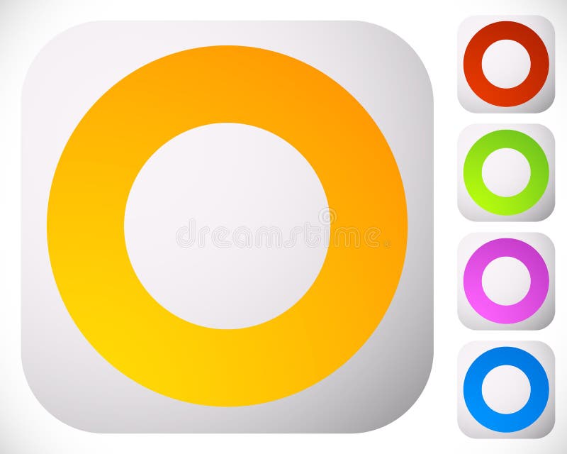 Icon with Empty Circle. Circle Generic Motif Icon Stock Vector ...