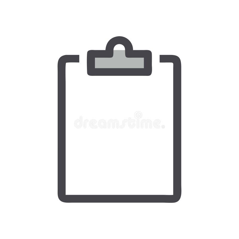 Icon of Empty Clipboard for Note-Taking Stock Vector - Illustration of ...