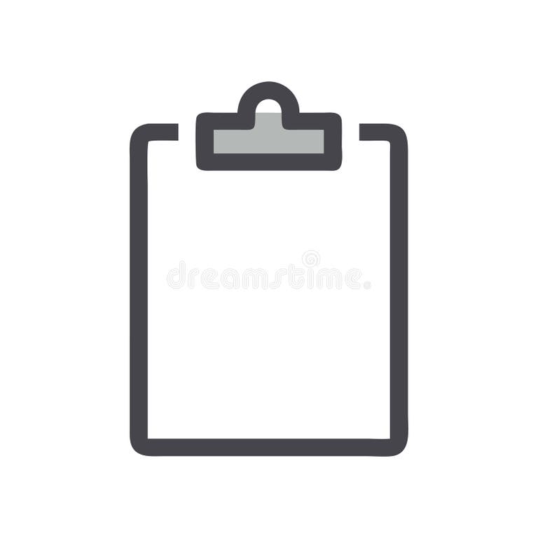 Icon of Empty Clipboard for Note-Taking Stock Vector - Illustration of ...