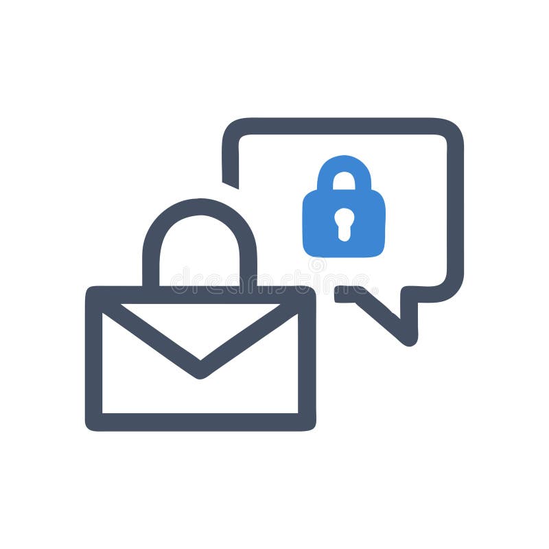 Icon for Encrypted Messaging Stock Vector - Illustration of dataicon ...