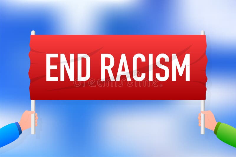 Icon for End Racism Concept Design. Placard, Protest Stock Vector ...