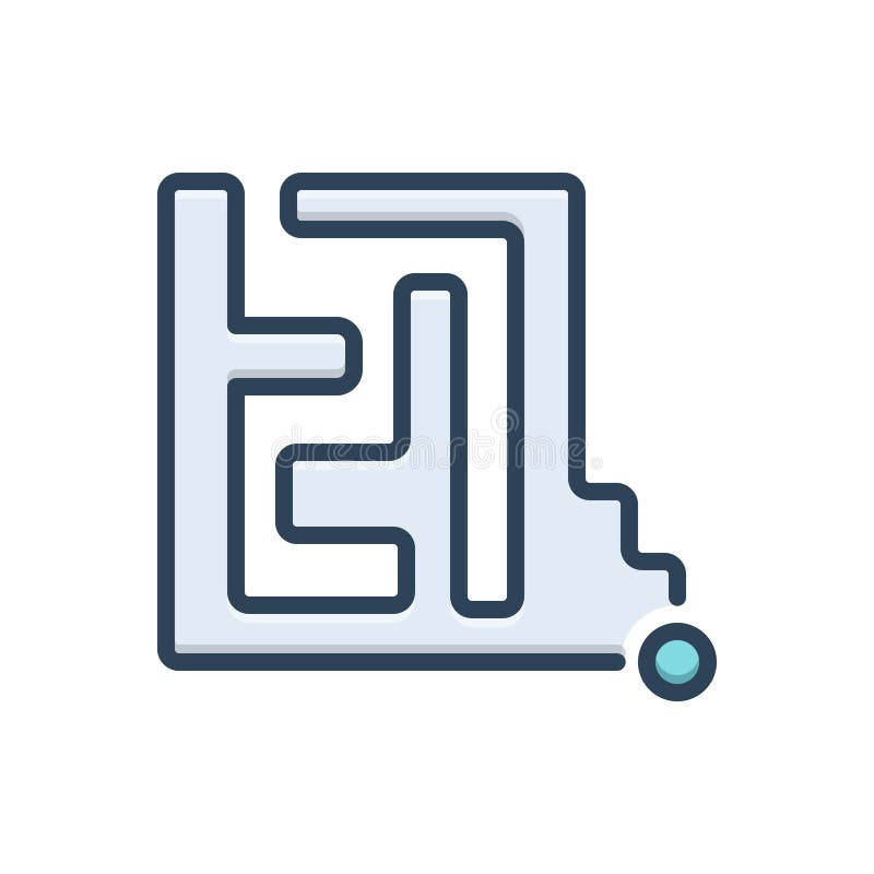 Color Illustration Icon for End To End, Puzzle and Finish Stock Vector ...