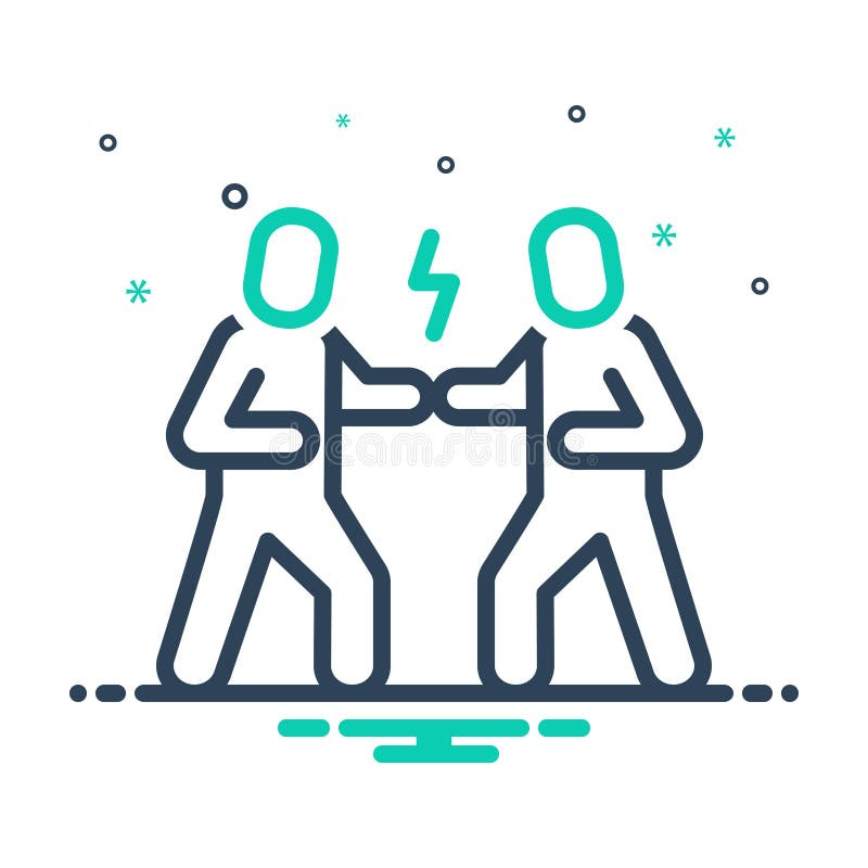 Mix Icon for Enemy, Foe and Antagonist Stock Vector - Illustration of ...