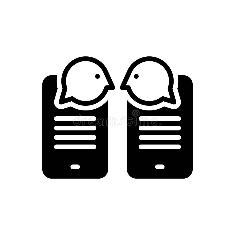 Black Solid Icon for Engage, Enlist and Technology Stock Vector ...