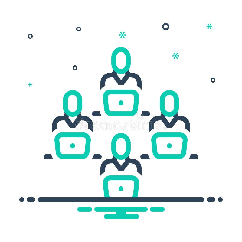 Mix Icon for Engaged, Busy and Work Stock Illustration - Illustration ...