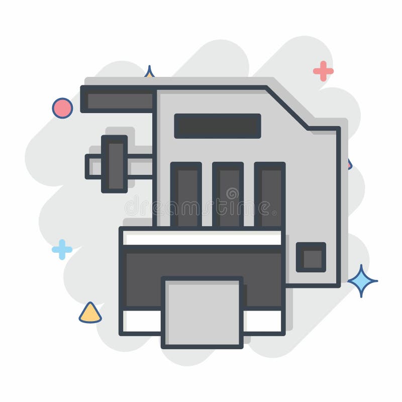 Icon Engine Cooling System. Related To Car Maintenance Symbol. Comic ...
