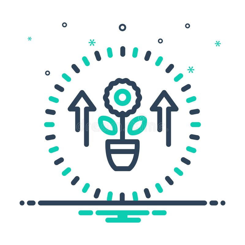 Mix Icon for Enhancing, Progress and Increase Stock Vector ...